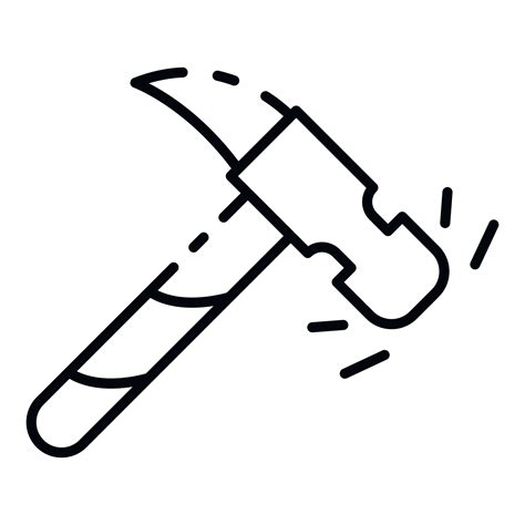 Hammer Icon Outline Style 15183026 Vector Art At Vecteezy
