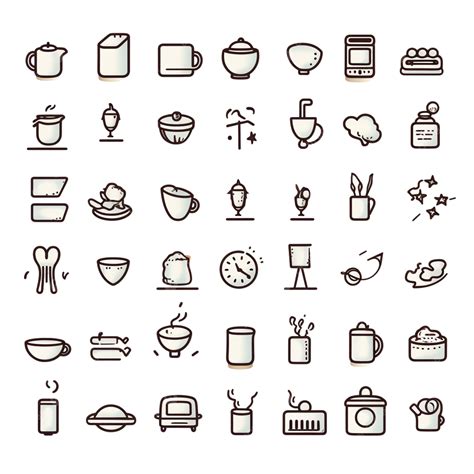 보편적인 손으로 그린 아이콘 세트 중국어 회화 요소 디자인 설계 Png 일러스트 및 이미지 에 대한 무료 다운로드 Pngtree