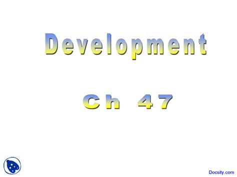 Development Introduction To Biology Lecture Slides Slides Biology Docsity