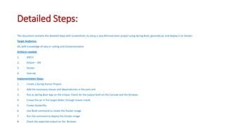 A Java Microservices Spring Boot And Docker Case Study PPT