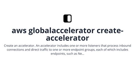 Aws Globalaccelerator Create Accelerator Fig