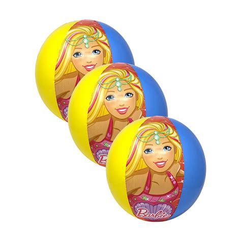Barbie Girls Barbie Beach Ball Inflatable 13 5 3 Pack Set Pool Party Favor