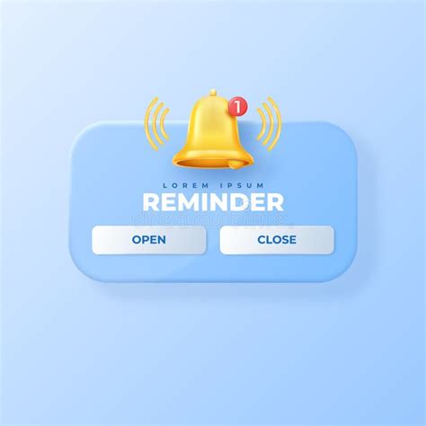 3d Notification Icon Notice Alert Mobile Message Calendar Banner