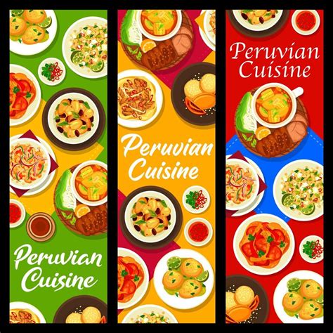 Banners Verticales De Comida De Restaurante De Cocina Peruana 11860880 Vector En Vecteezy