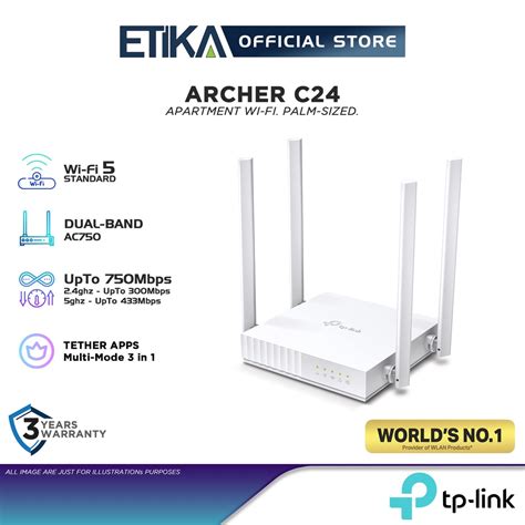 Tp Link Archer C24 Ac750 2 4ghz 5ghz Dual Band Multi Mode Wireless Wifi Extender Access