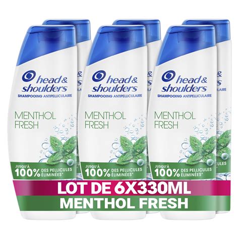 Head And Shoulders Menthol Fresh Anti Dandruff Shampoo 6x330ml Daily Use
