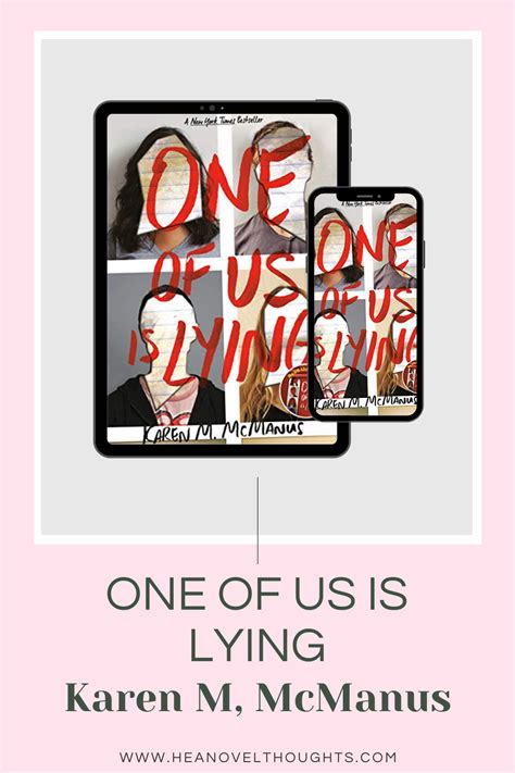 One Of Us Is Lying By Karen M Mcmanus Hea Novel Thoughts