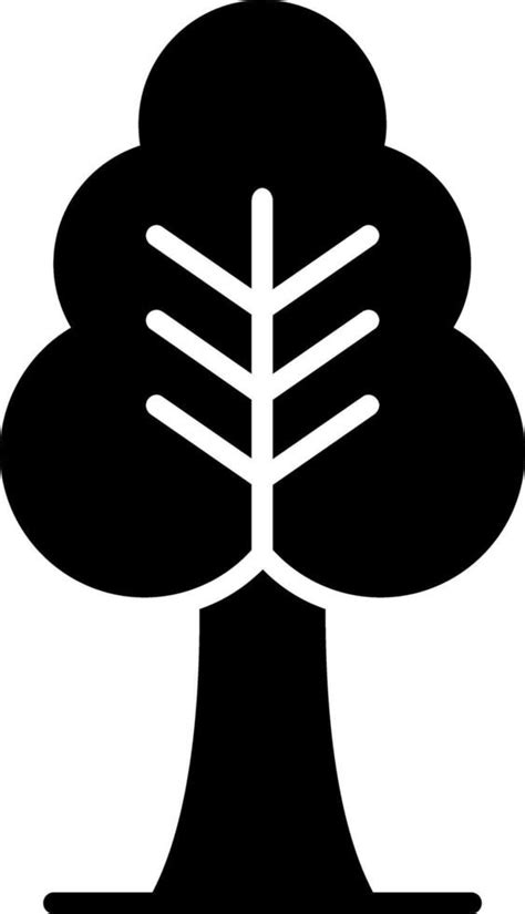 Tree Glyph Icon Vector Art At Vecteezy