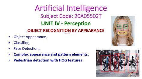 Object Recognition By Appearance Artificial Intelligence 20a05502t Unit