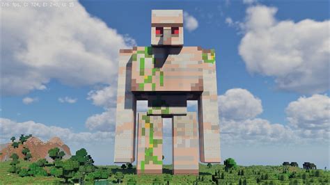 Iron Golem Minecarft Schematic Free Vr Ar Low Poly 3d Model Cgtrader
