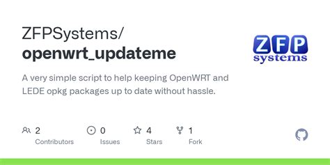 Github Zfpsystemsopenwrtupdateme A Very Simple Script To Help
