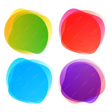 Premium Vector Circular Label Sticker Design Elements Circle Colors