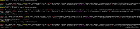 Docker Driver Failed Programming External Connectivity On Endpoint Xxx 问题分析及解决 Toy模板网