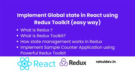how to implement state management in react using redux toolkit easy way