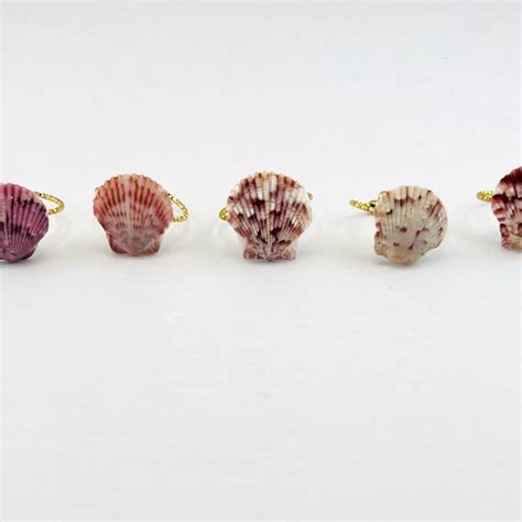 Silver Seashell Ring Etsy