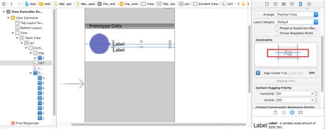 Ios Using Auto Layout To Adjust Label Position Based On Conditional