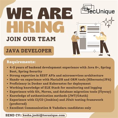 Javadeveloper Springboot Backenddeveloper Kubernetes Docker Hiring Vadodarajobs Joinus