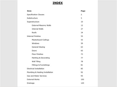 Construction Specifications
