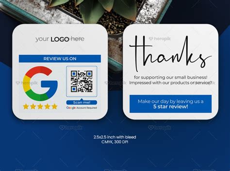 Google 5 Star Rating Review Business Card Template Heropik