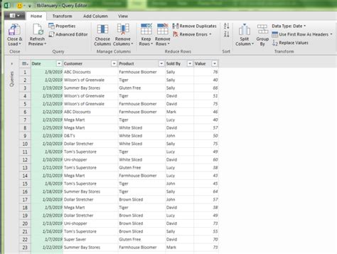 how to import edit load and consolidate data in excel power query