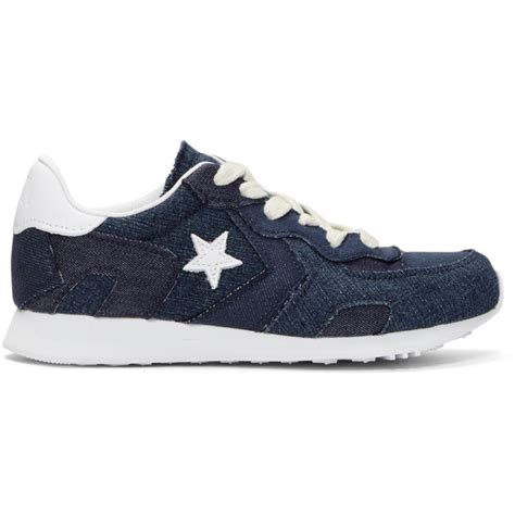 Jw Anderson Indigo Converse Edition Denim Thunderbolt Ox Sneakers Jw