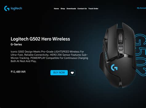 logitech g502 hero wireless mouse ui by shahid ali on dribbble