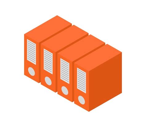 Premium Vector Isometric Binderoffice 3d Binder Archive Folder