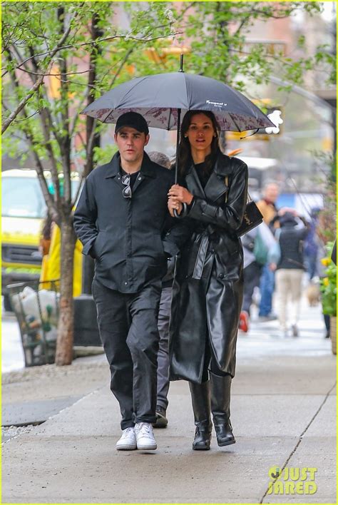 Paul Wesley And Girlfriend Natalie Kuckenburg Share An Umbrella During Rainy Day Outing Photo