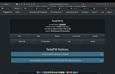 tesla node updated is old teslapw universal devices forum