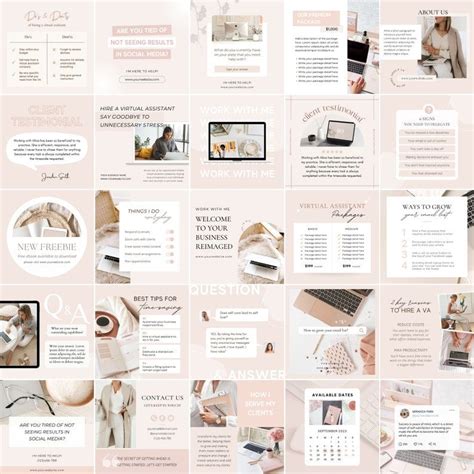 Virtual Assistant Instagram Templates Va Instagram Posts Va Social