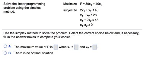 Solved Solve The Linear Programming Problem Using The