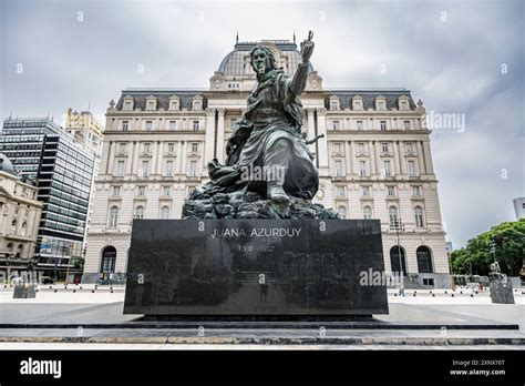 Azurduy Monument In The Center Of Buenos Aires Argentina South