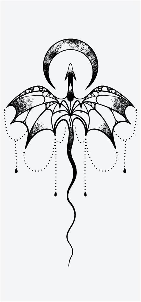 Dragon Outline Tattoo