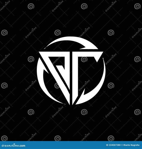 QT Logo Monogram Design Template Stock Vector Illustration Of Corporate Minimal