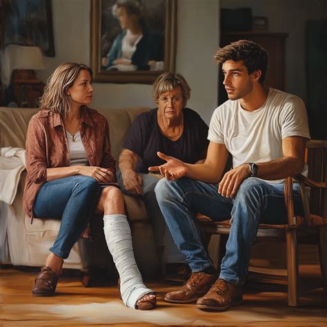 И сколько тебе ходить с этим гипсом — недовольно спросил молодой муж Юлю когда она добравшись