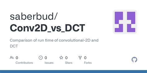 Github Saberbudconv2dvsdct Comparison Of Run Time Of