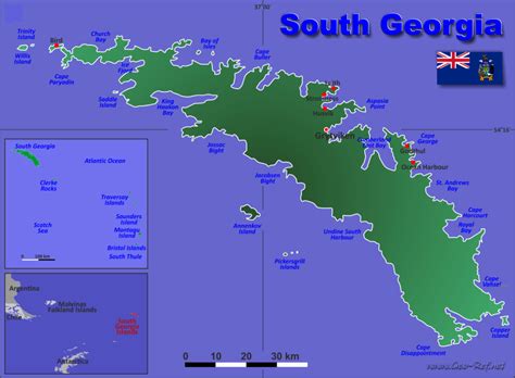 South Georgia Islands Political Map