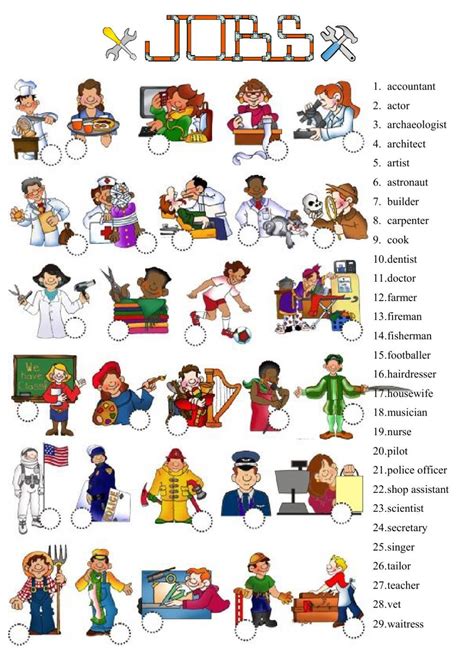 Jobs And Occupations Interactive And Downloadable Worksheet Check Your