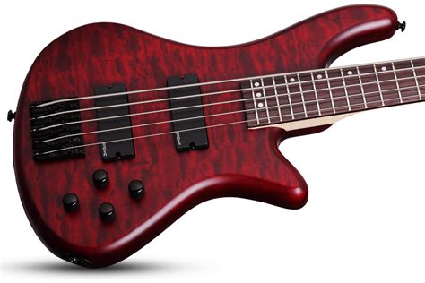 Schecter Stiletto Cst 5 Vrs Vampire Red 5 String Bass With Emg Hz Pick