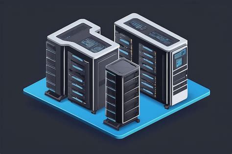 Database Server Isometric Icon Premium Ai Generated Image