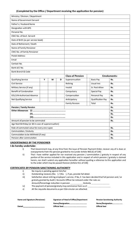 Department Receiving The Application For Pension Government Pension