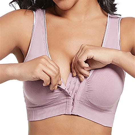 Arlunpush Up Front Hook Bras For Women Wireless Comfy Mesh Breathable
