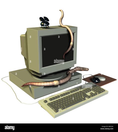 Danger Of Infection Through A Computervirus In The Internet Stock Photo Alamy