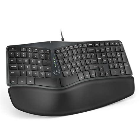 Nulea Ergonomic Keyboard Wired Split Keyboard With Pillowed Wrist And Palm Support Featuring