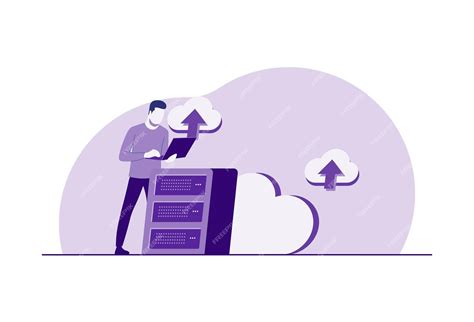 Premium Vector Cloud Data Storage And Security Digital Database