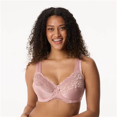 Sash And Rose Womens Lace Minimiser Underwire Bra 2 Pack Pink And Light