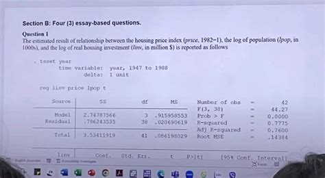 Section B Four 3 Essay Based Questions Question I
