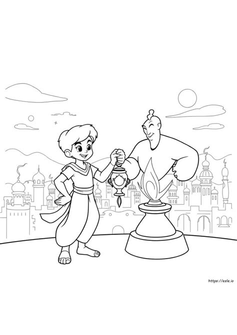 Jasmijn En Aladdin Bruiloft Kleurplaten Aladdin Feestartikelen