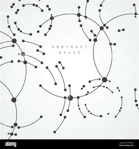 Vector Points Connecting Circles Background Geometric Abstraction Design With Lines And Points