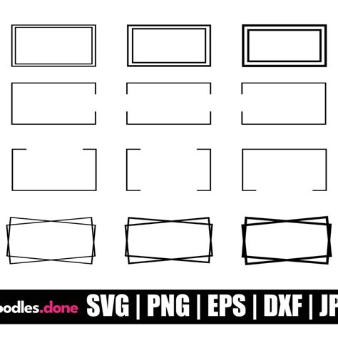 Rectangle Frame Svg Etsy